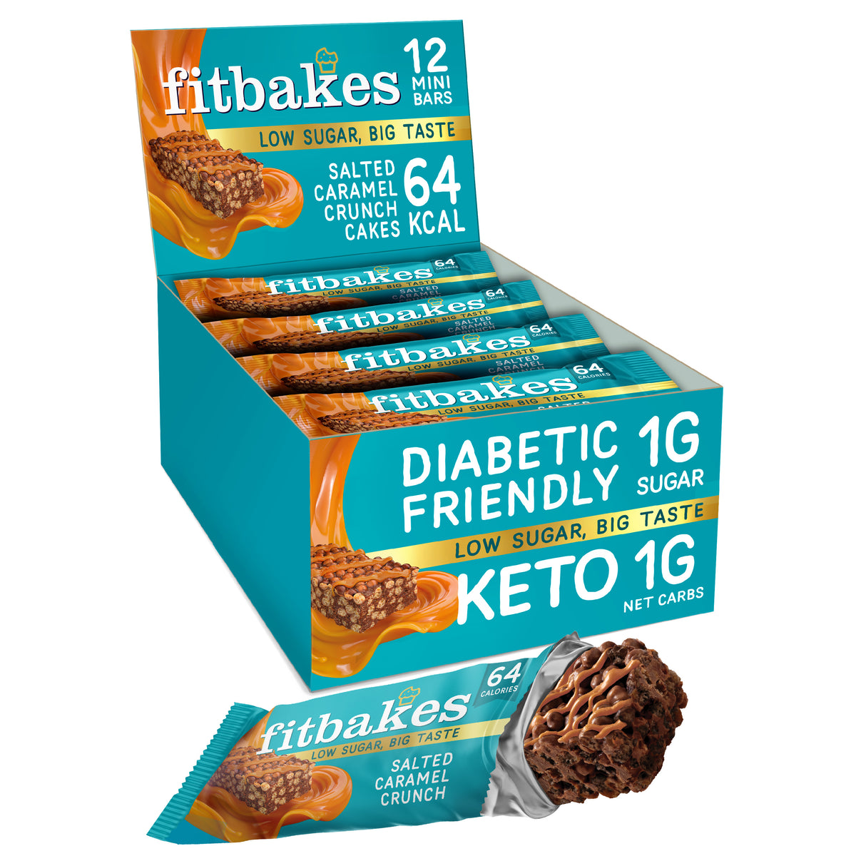 Salted Caramel Crunch Low Sugar Bar – Fitbakes®